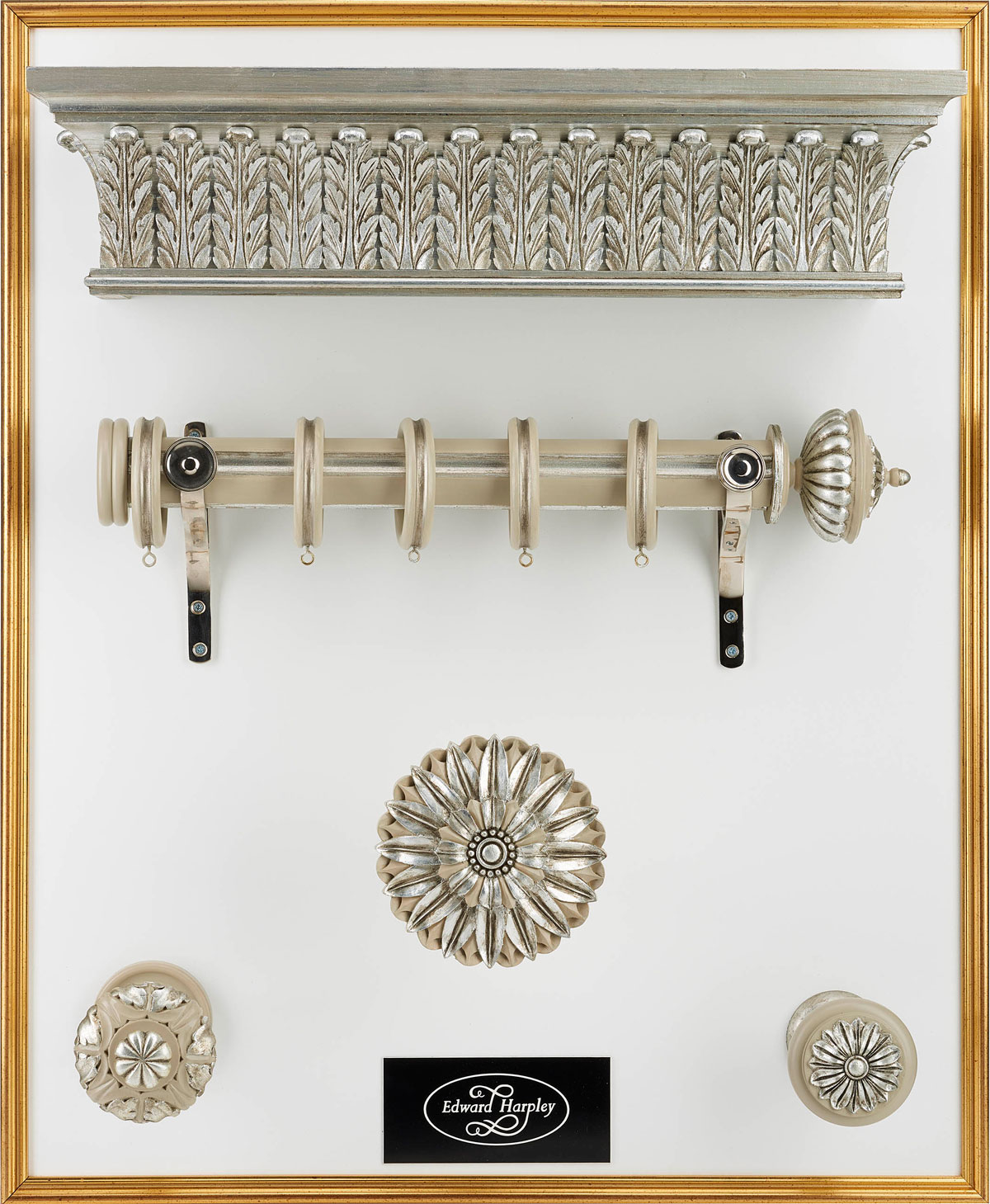 Silver Dutch Metal Leaf Distressed & Grey - Edward Harpley