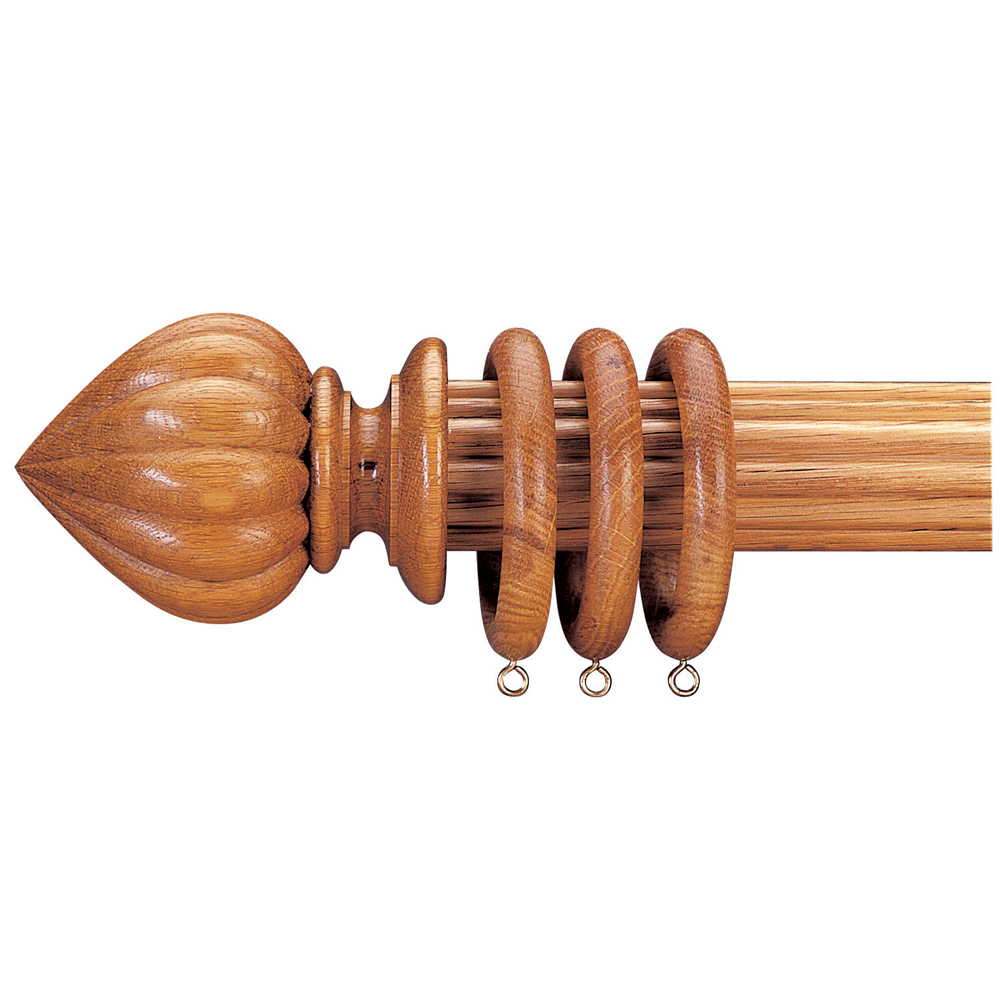 Reeded Natural Oak Pole - Edward Harpley